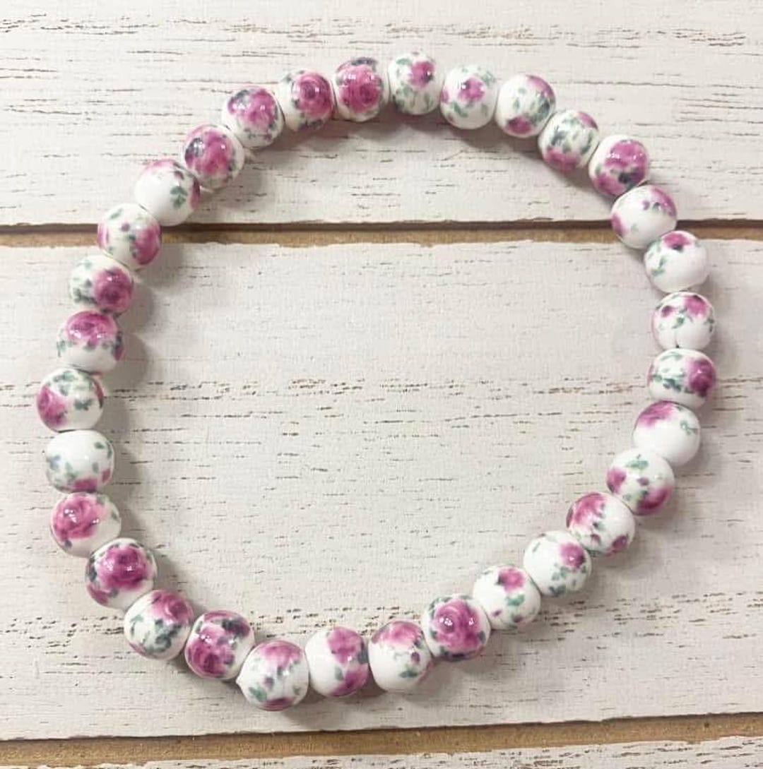 Porcelain Flower Bracelet - Etsy
