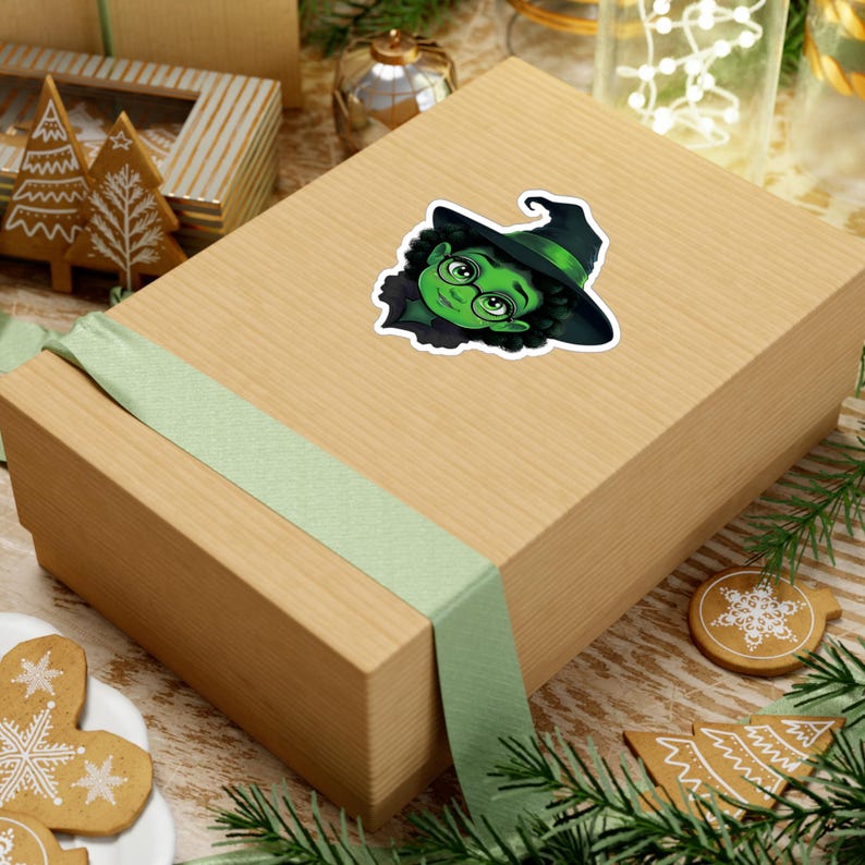 Elphaba Chibi Vinyl Sticker, Wicked Decal, Green Witch Laptop Decal ...