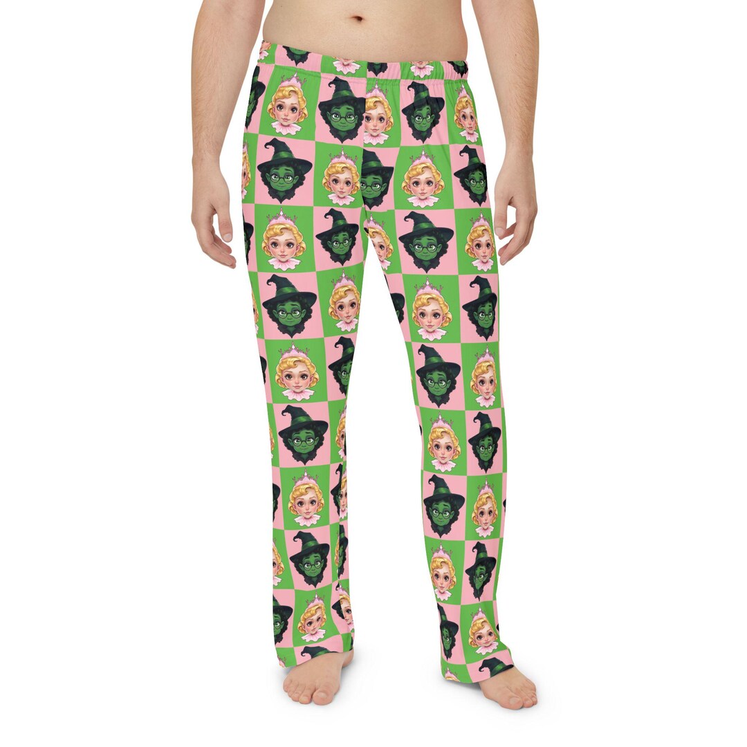 Wicked Chibi Elphaba and Glinda Men's Pajama Pants, Wizard of Oz ...