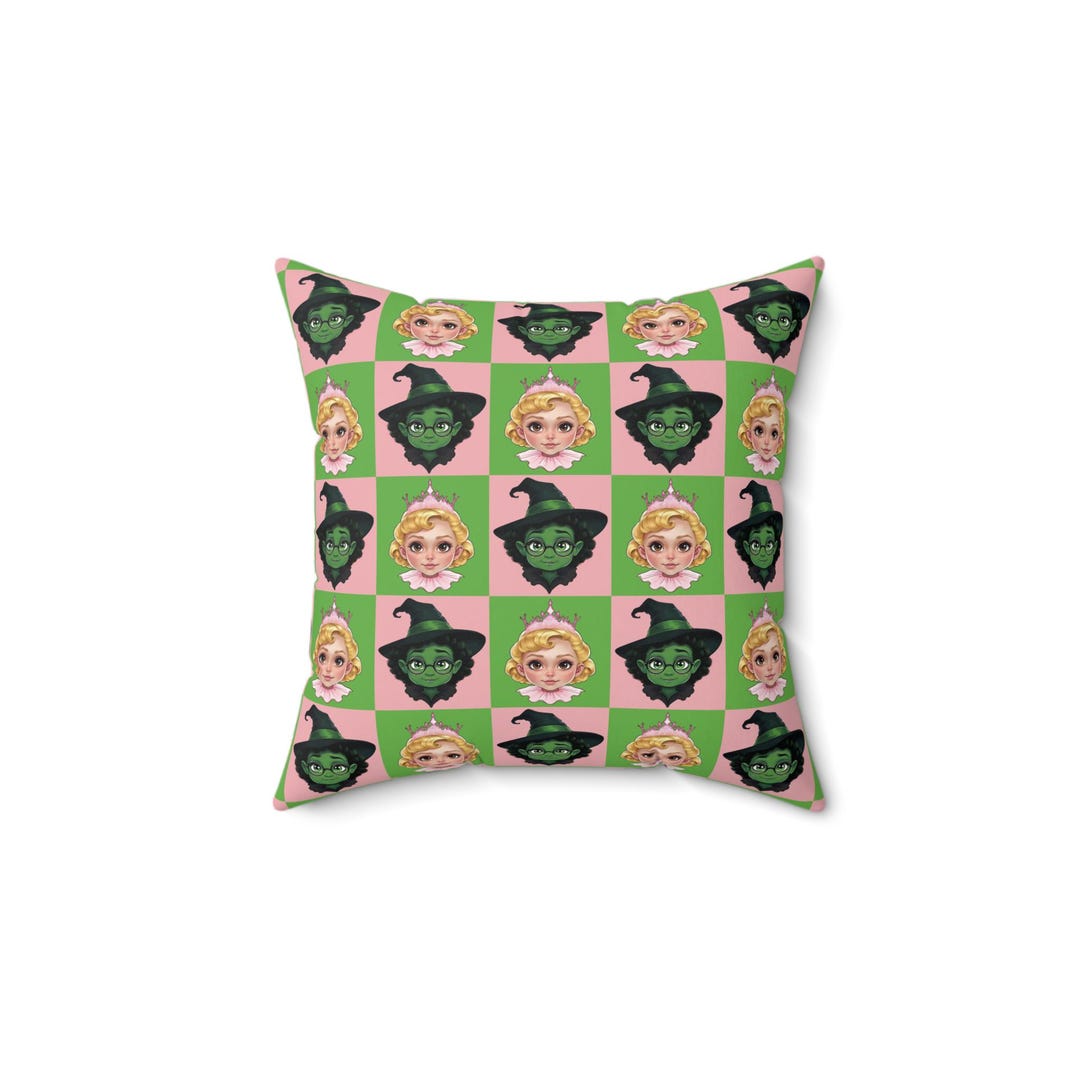 Wicked Pillow, Halloween Decor, Spooky Home Accent, Square Cushion ...