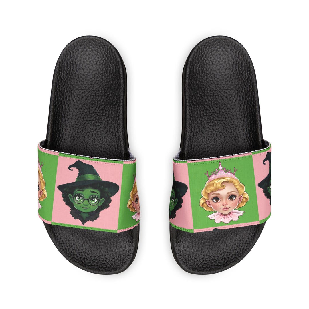 Sandals, Wicked Elphaba and Glinda Fan Art Women's Shoes, Oz Broadway ...