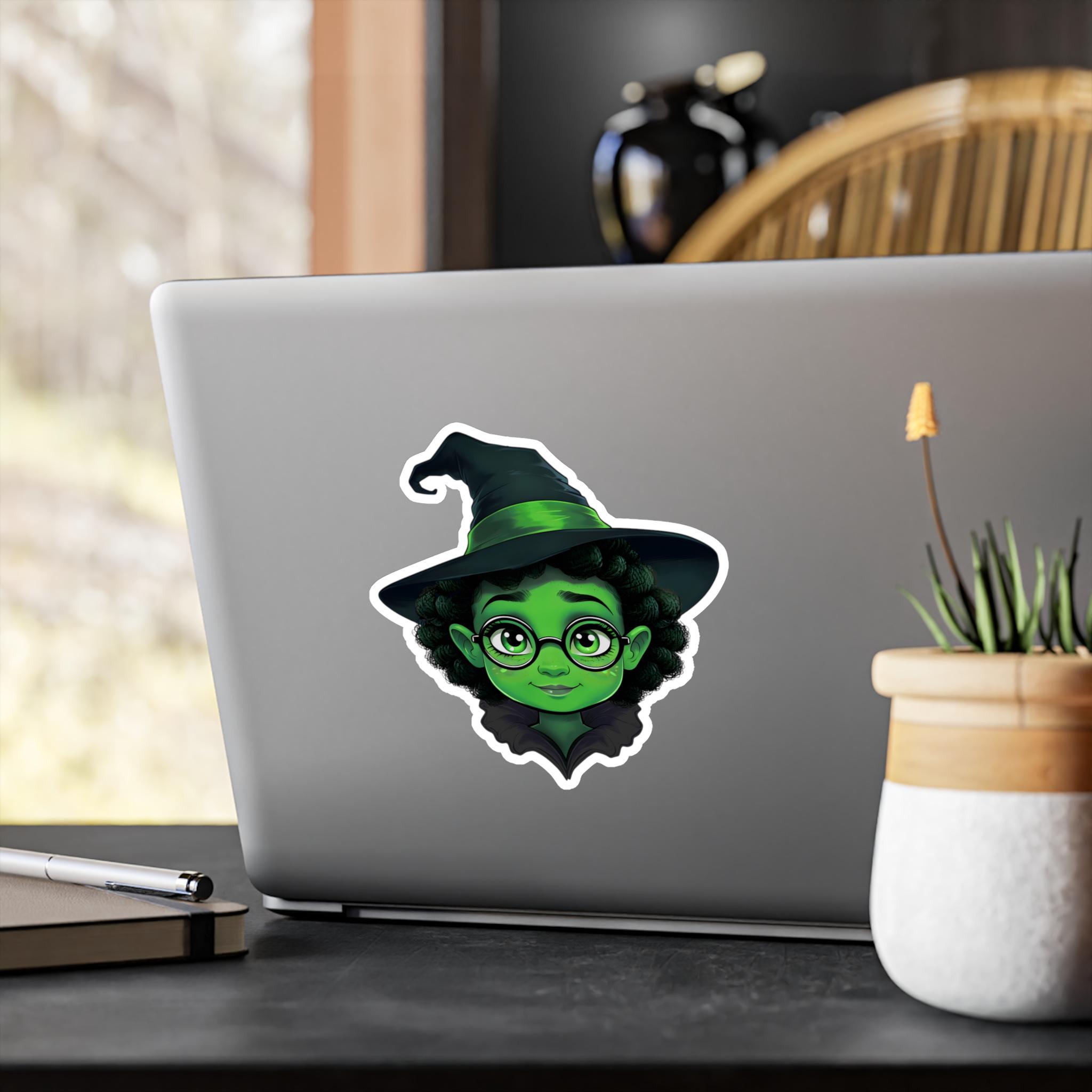 Elphaba Chibi Vinyl Sticker, Wicked Decal, Green Witch Laptop Decal ...