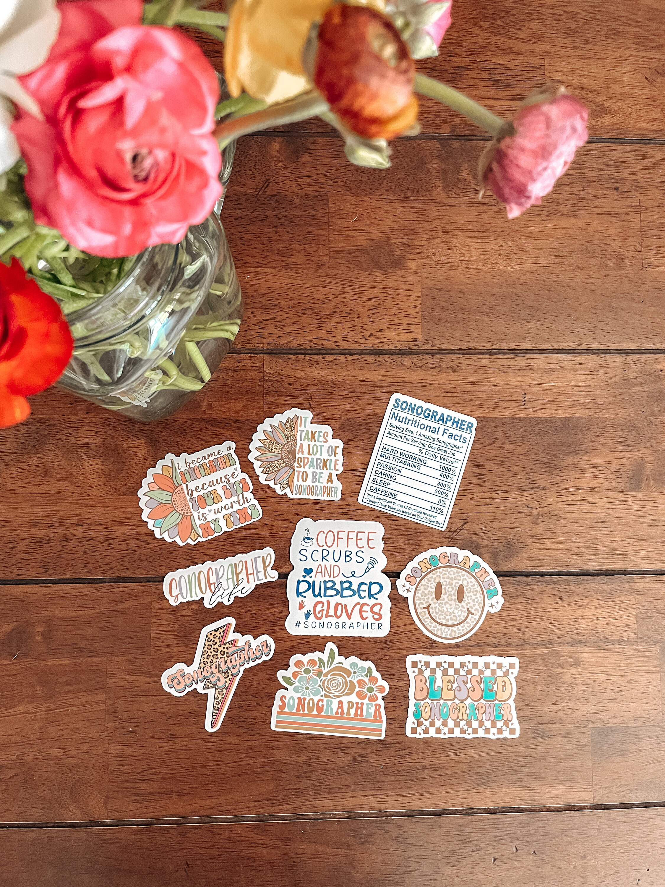 Ultrasound Tech Retro Bundle| Healthcare Stickers| Set of 9 - Etsy