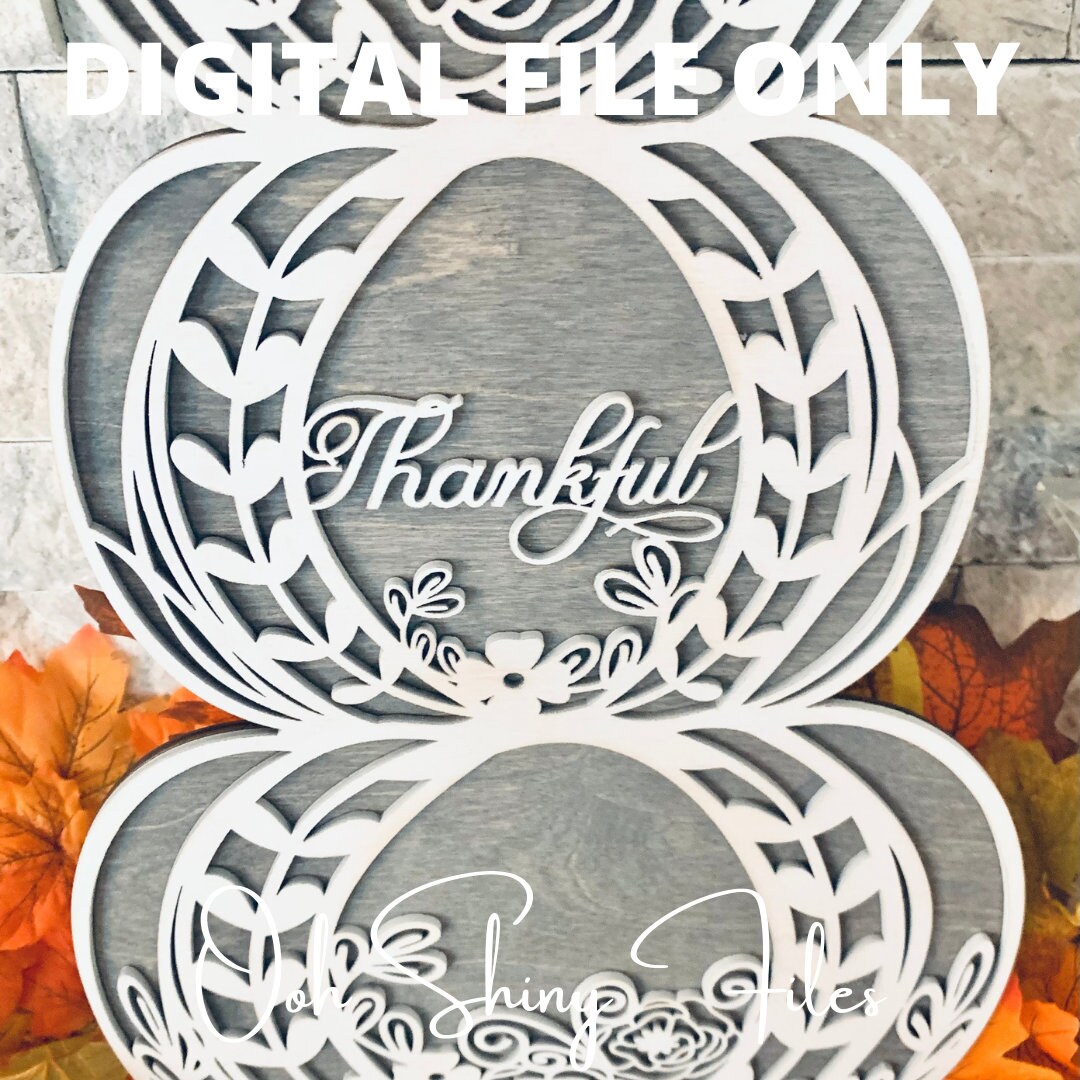 Stacked Pumpkins - Digital Cut File, Wood, Laser, SVG, Vinyl - Etsy