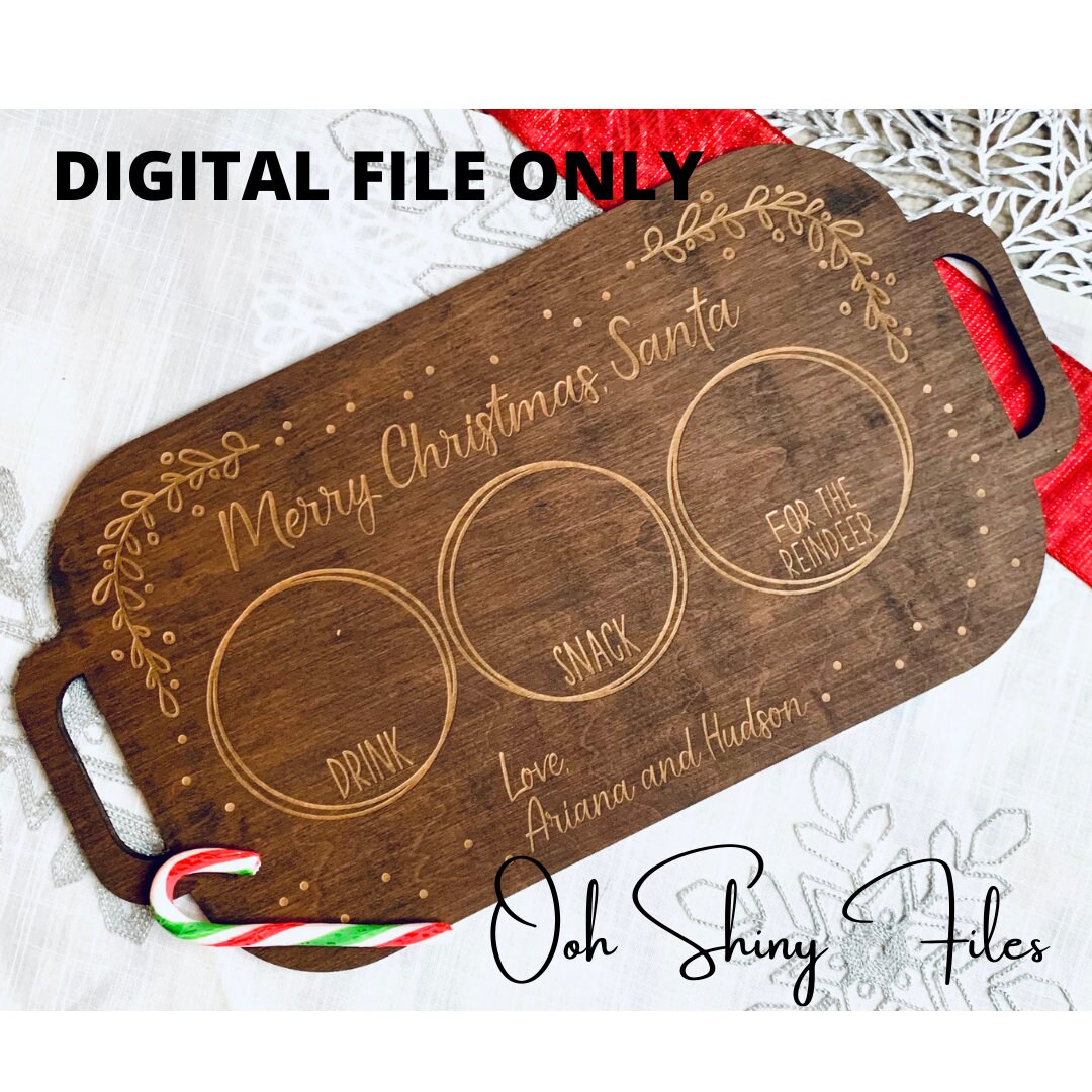 Santra Tray - Digital Santa SVG File for Laser Cutter and Vinyl - Etsy UK