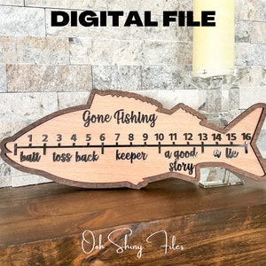 Fish Measurement Plaque - Father's Day, Gift, Svg, Digital, Laser ...