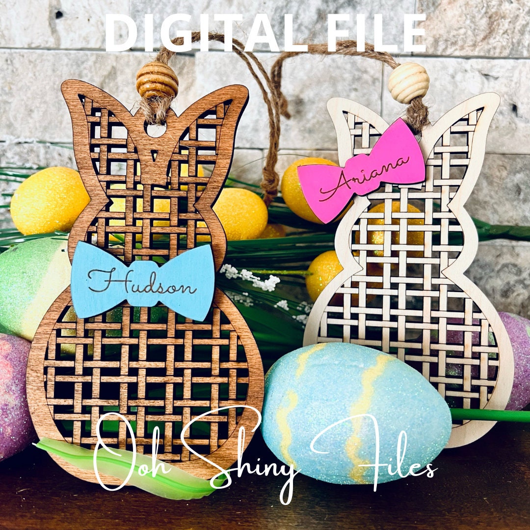 Spring Easter Bunny Tags - Laser Cut, Glowforge, SVG, Digital - Etsy