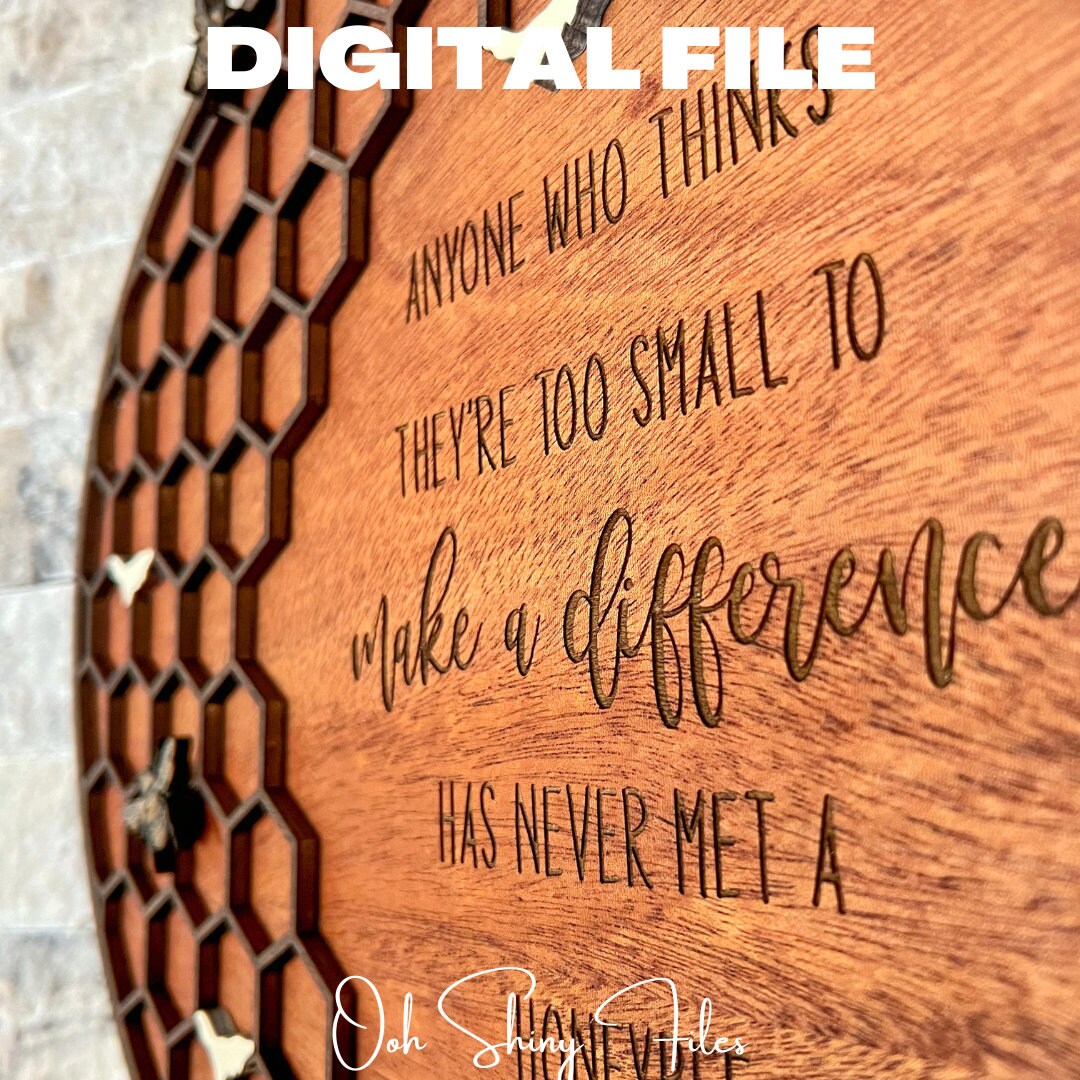 Honey Bee Difference - Laser, SVG, Welcome, Digital Sign - Etsy