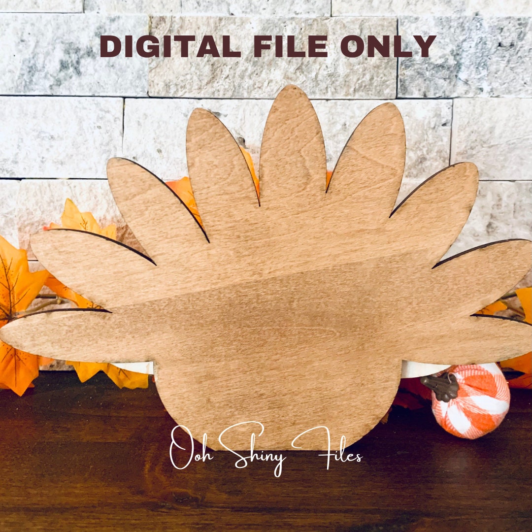 Turkey Thanksgiving Fall Digital File - Etsy
