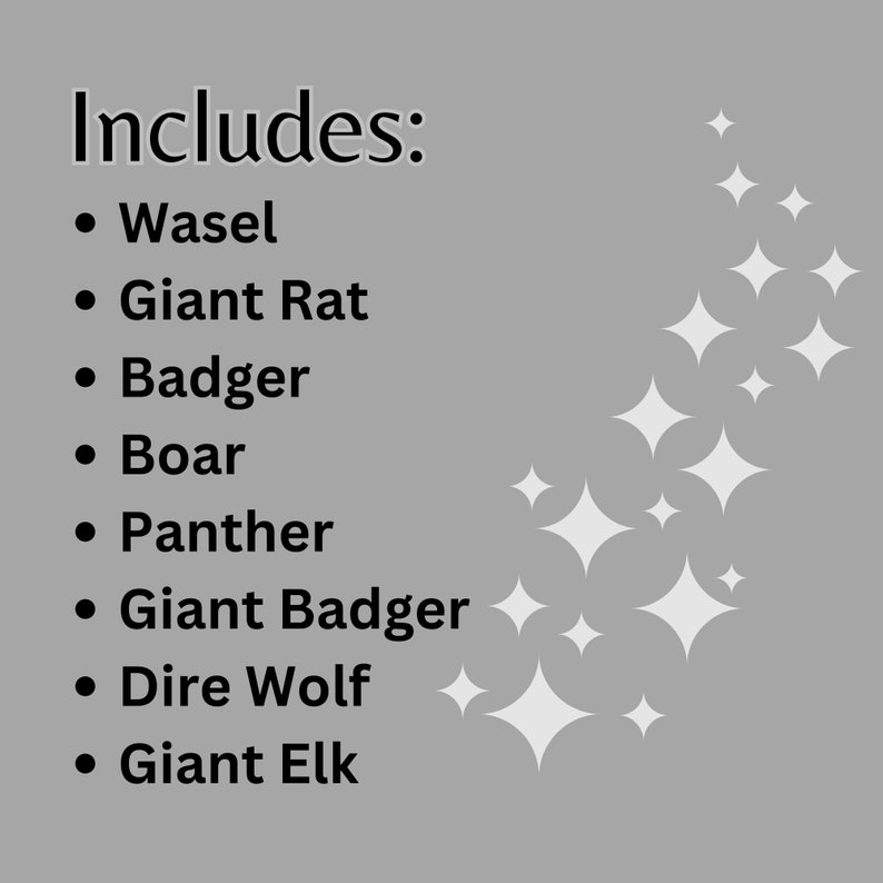 D&D Gray Bag of Tricks Magic Item Miniature Set 28mm Creatures Mz4250 ...