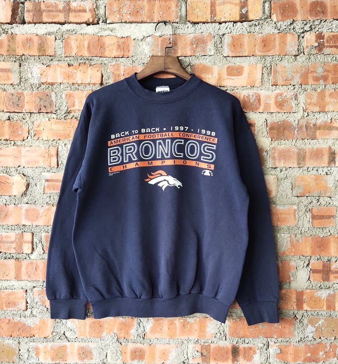 Vintage 90s Denver Broncos Champions Football by Tultex Sweatshirt ...