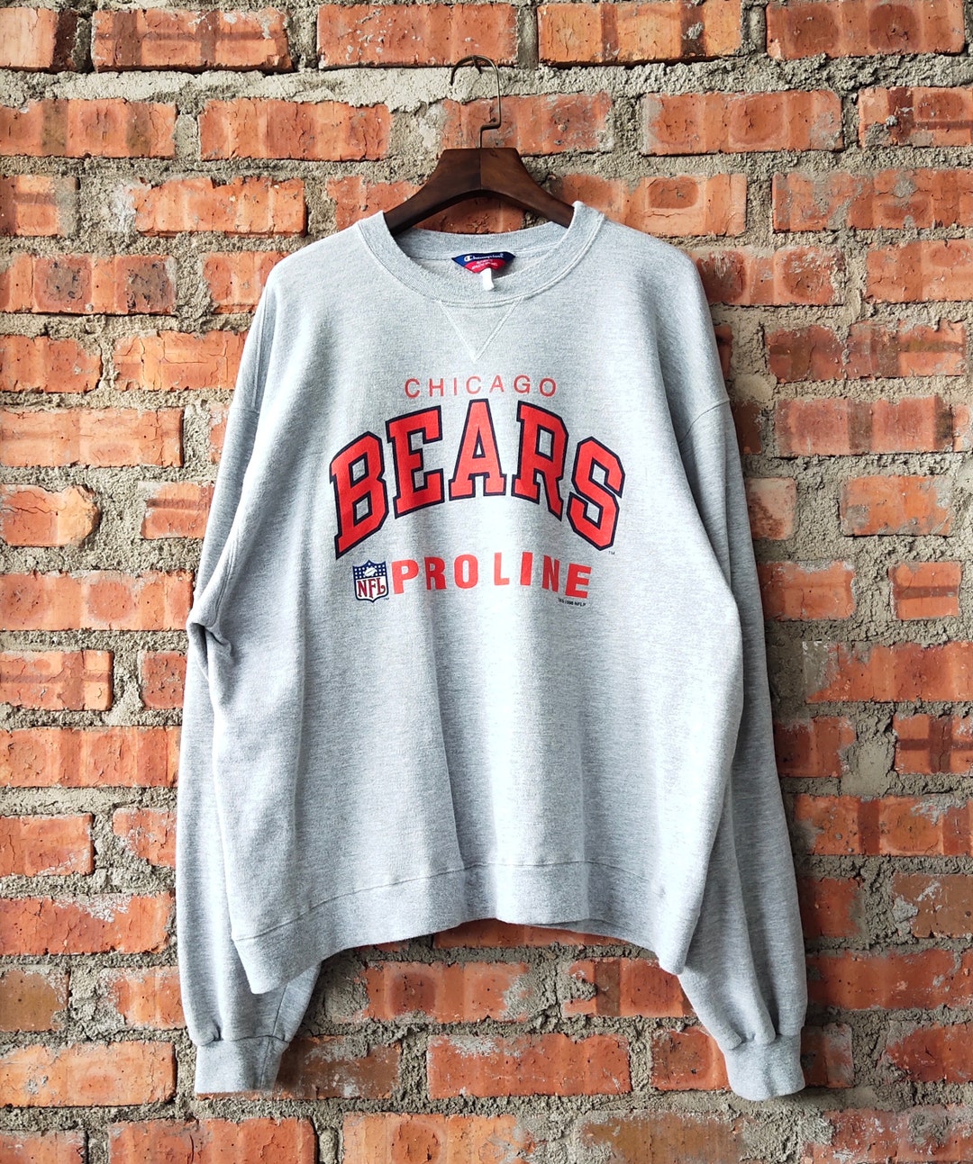 RARE Vintage 90s Chicago Bears Pro Line by Champion Sweatshirt Bears ...