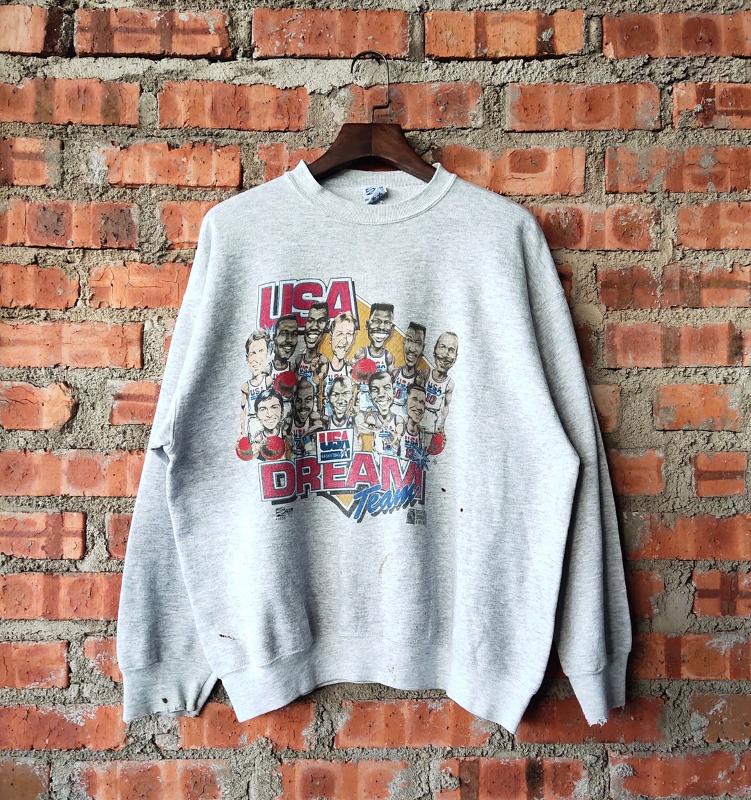 RARE Vintage 90s Distressed NBA USA Basketball Dream Team by Salem ...