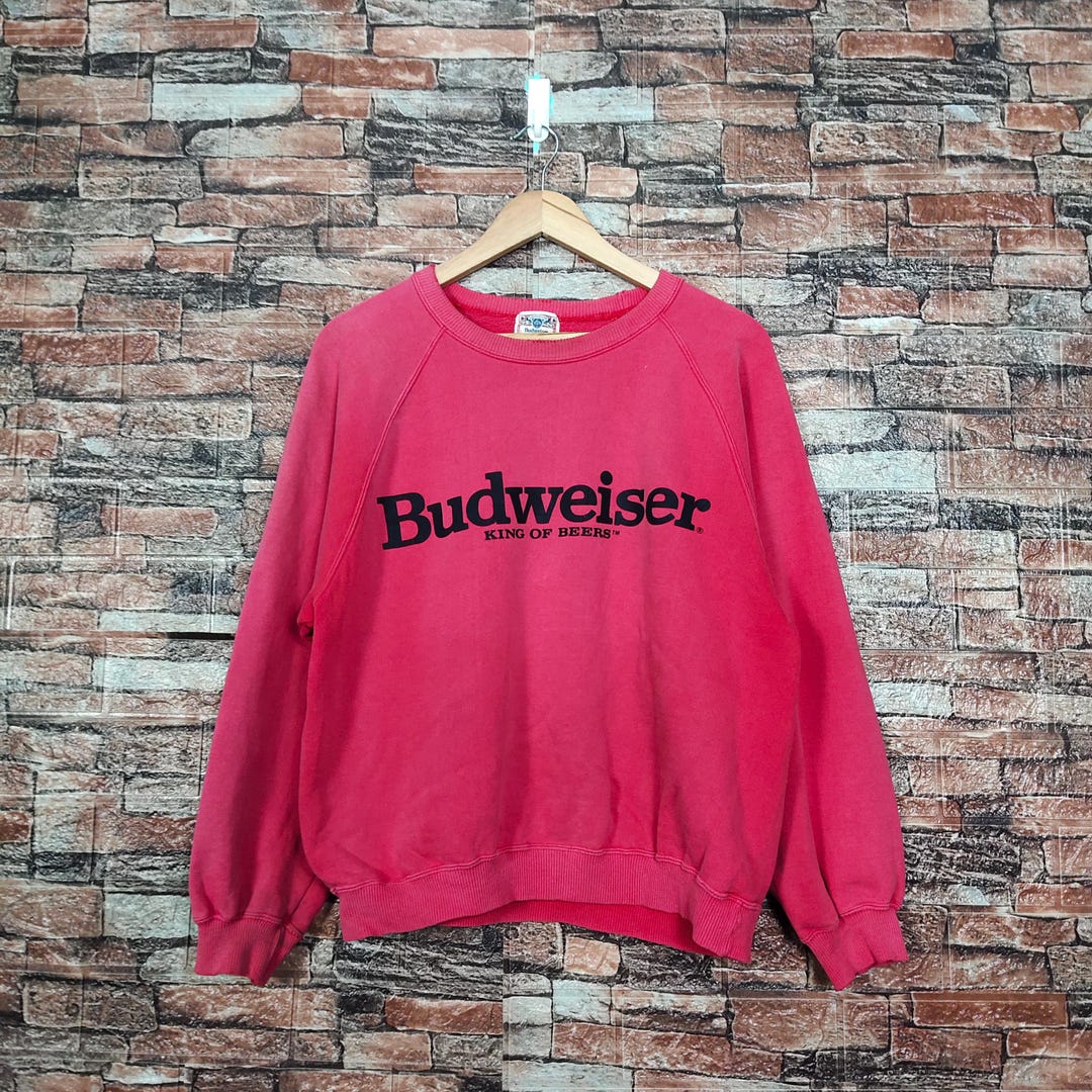 Vintage 90s Distressed Budweiser Sweatshirt Budweiser Crewneck ...
