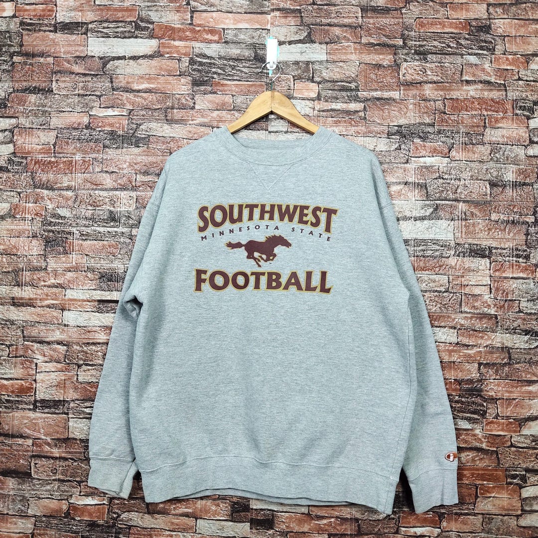 Vintage Distressed Southwest Minnesota State Football Sweatshirt SMSU ...