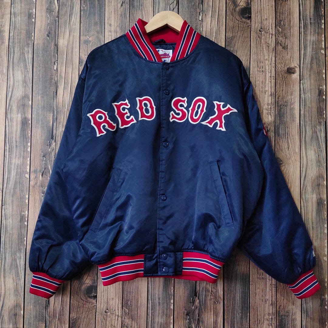 RARE Vintage 90s Distressed Red Sox Baseball Satin Jacket by Starter ...