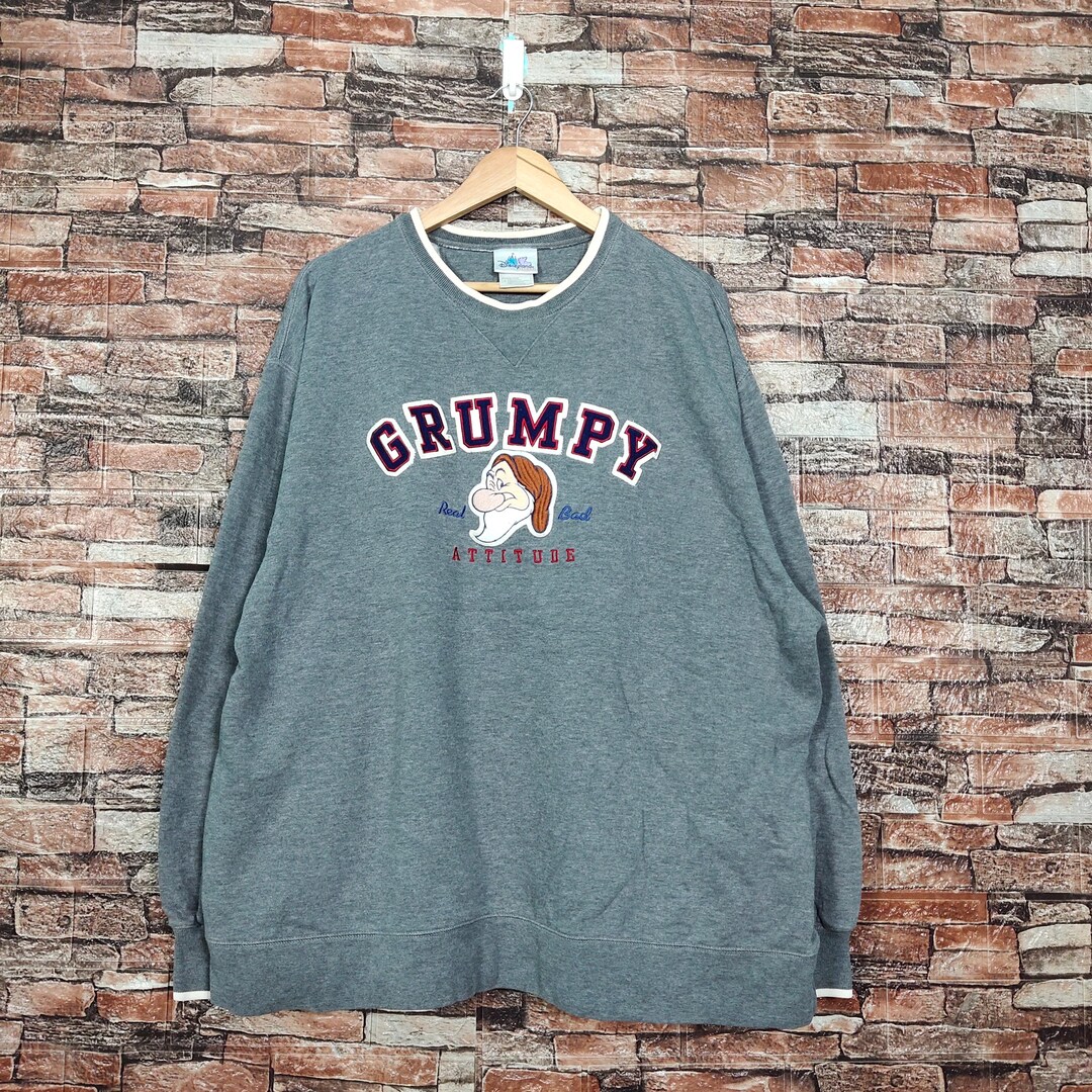 Vintage 90s Grumpy Snow White Seven Dwarfs Sweatshirt Grumpy Crewneck Grumpy Pullover Grumpy ...