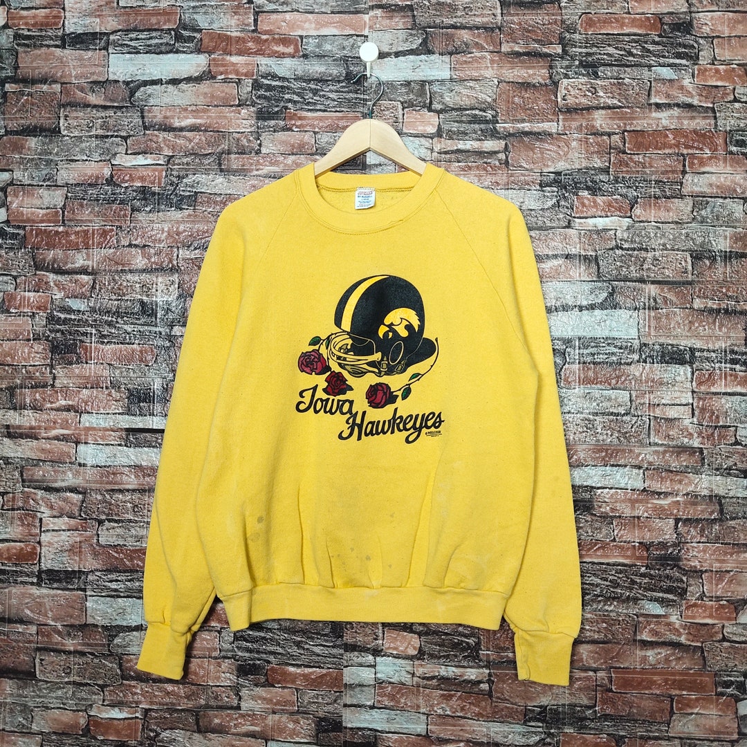 Vintage 80s DISTRESSED Iowa Hawkeyes University Football Sweatshirt ...