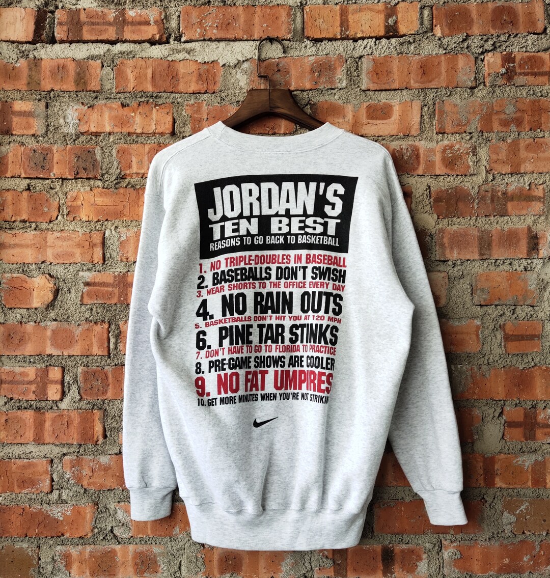 Vintage 90s Nike Air Jordan Sweatshirt Air Jordan Crewneck Air Jordan ...