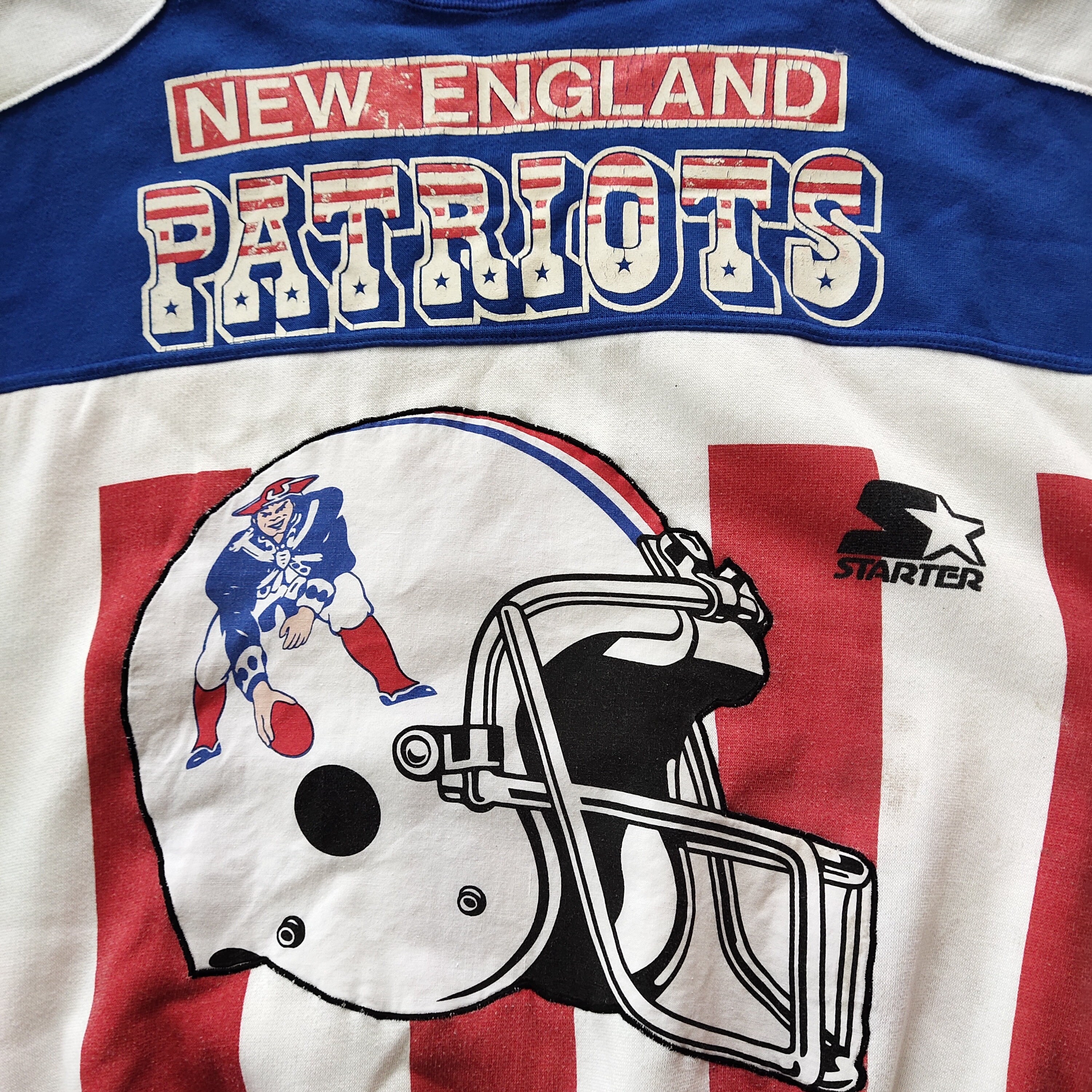 RARE Vintage 80s Distressed New England Patriots by Starter Sweatshirt ...