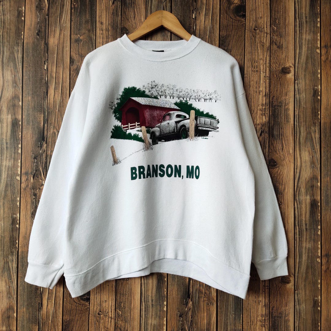 Vintage 90s Distressed Branson Missouri Sweatshirt Branson Crewneck ...