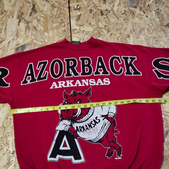 RARE Vintage 90s Distressed Arkansas Razorbacks Footb… - Gem
