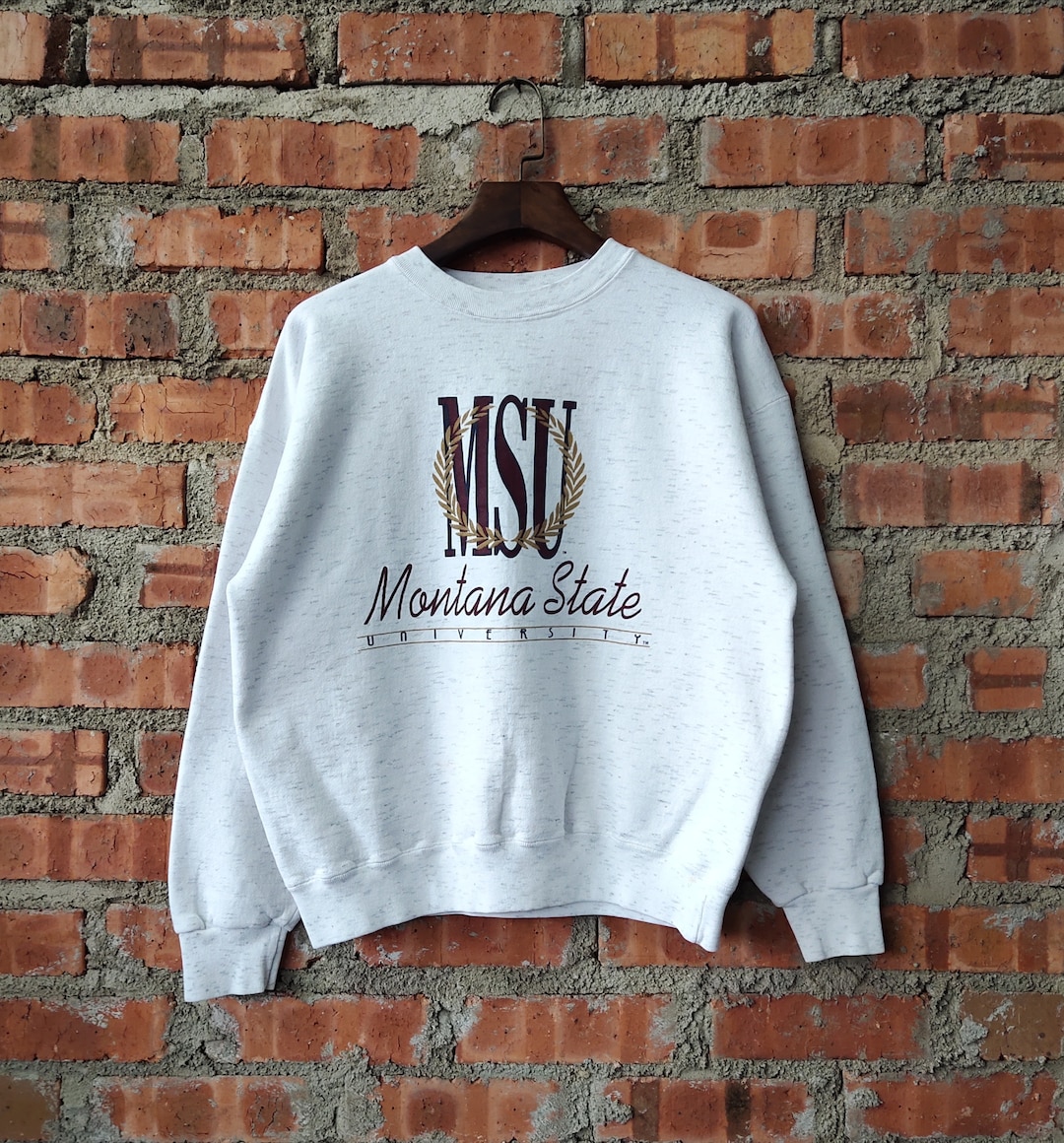 Vintage 90s Montana State University Sweatshirt Montana Crewneck ...