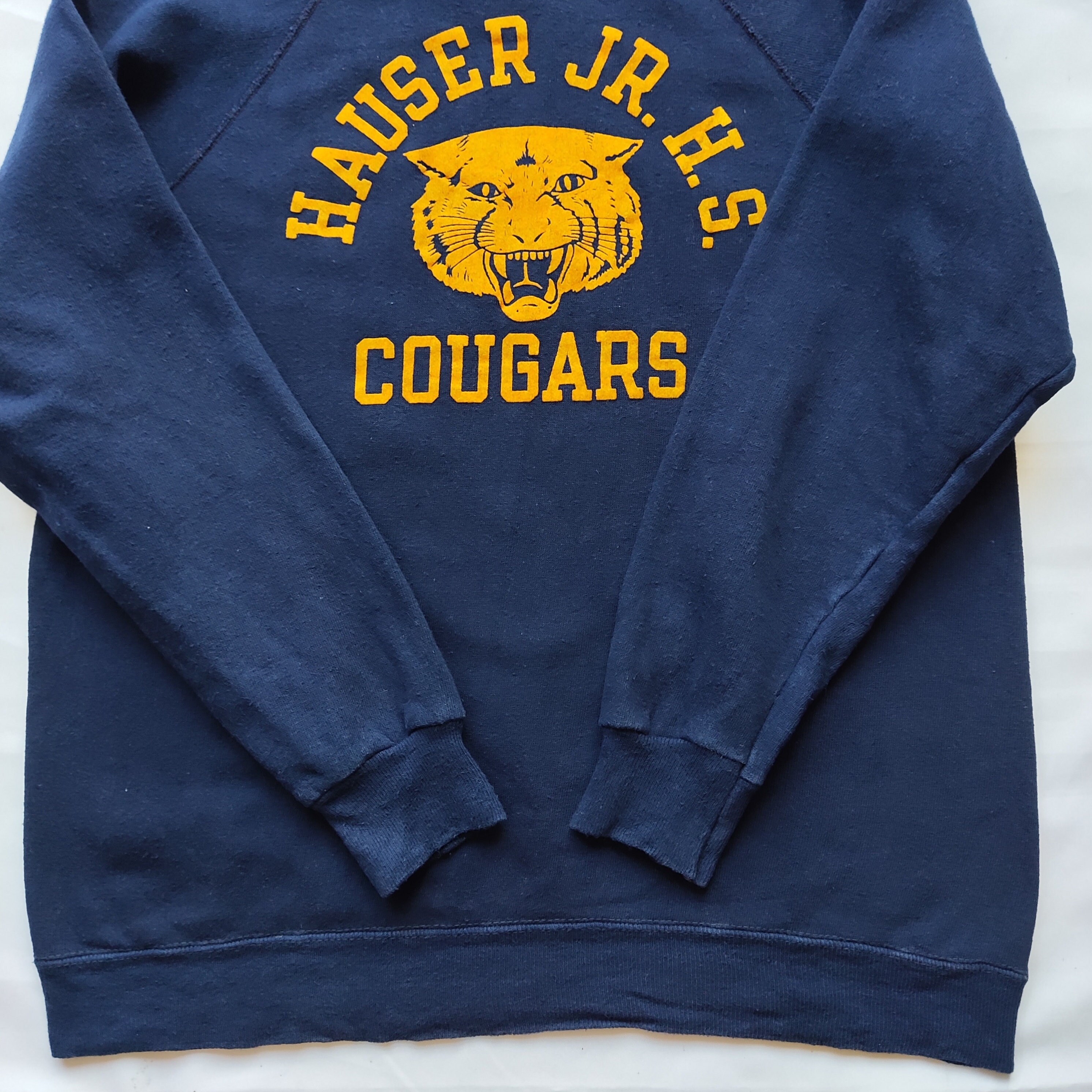 Vintage 80s Hauser JR. H.S. Cougars by Champion Sweatshirt - Etsy
