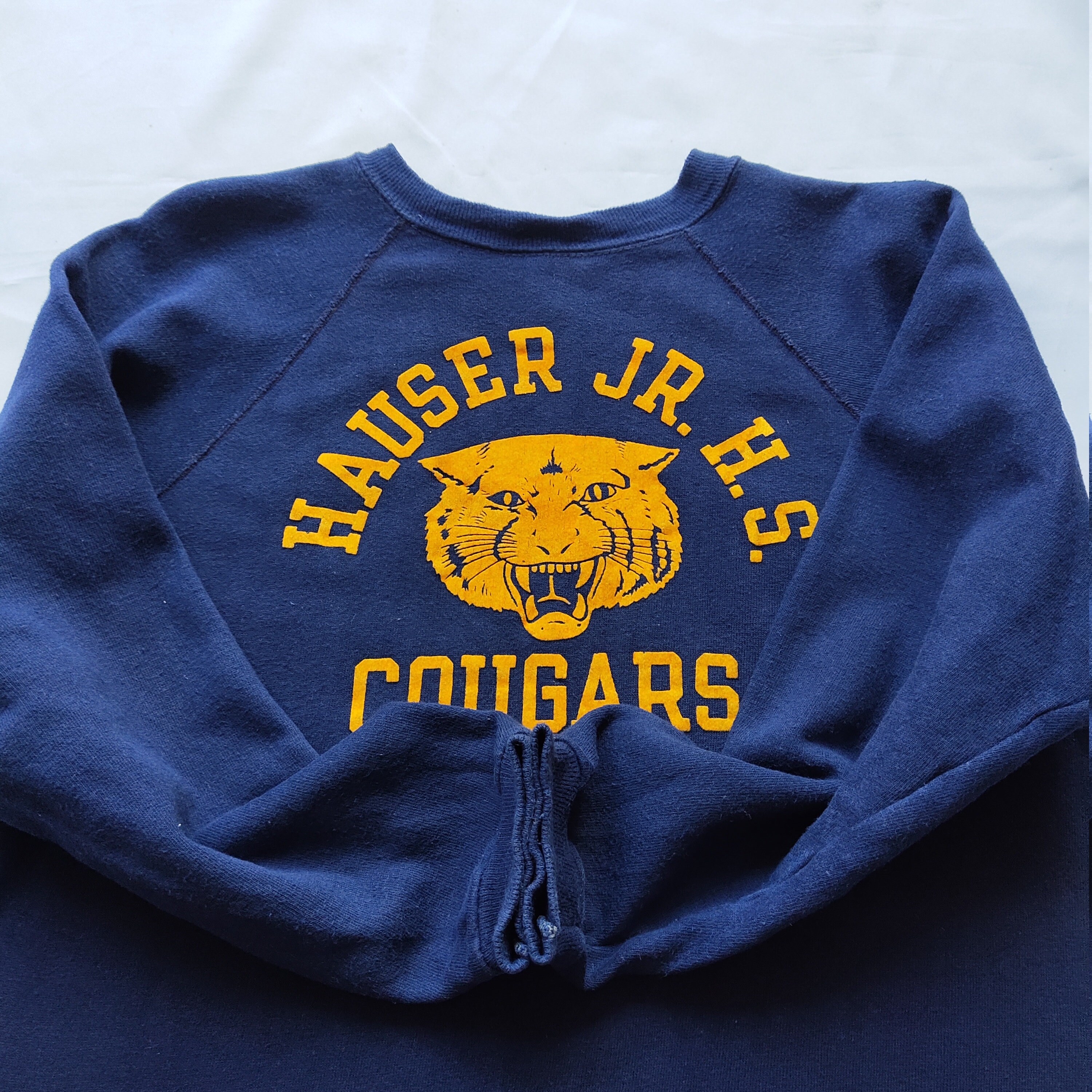 Vintage 80s Hauser JR. H.S. Cougars by Champion Sweatshirt - Etsy