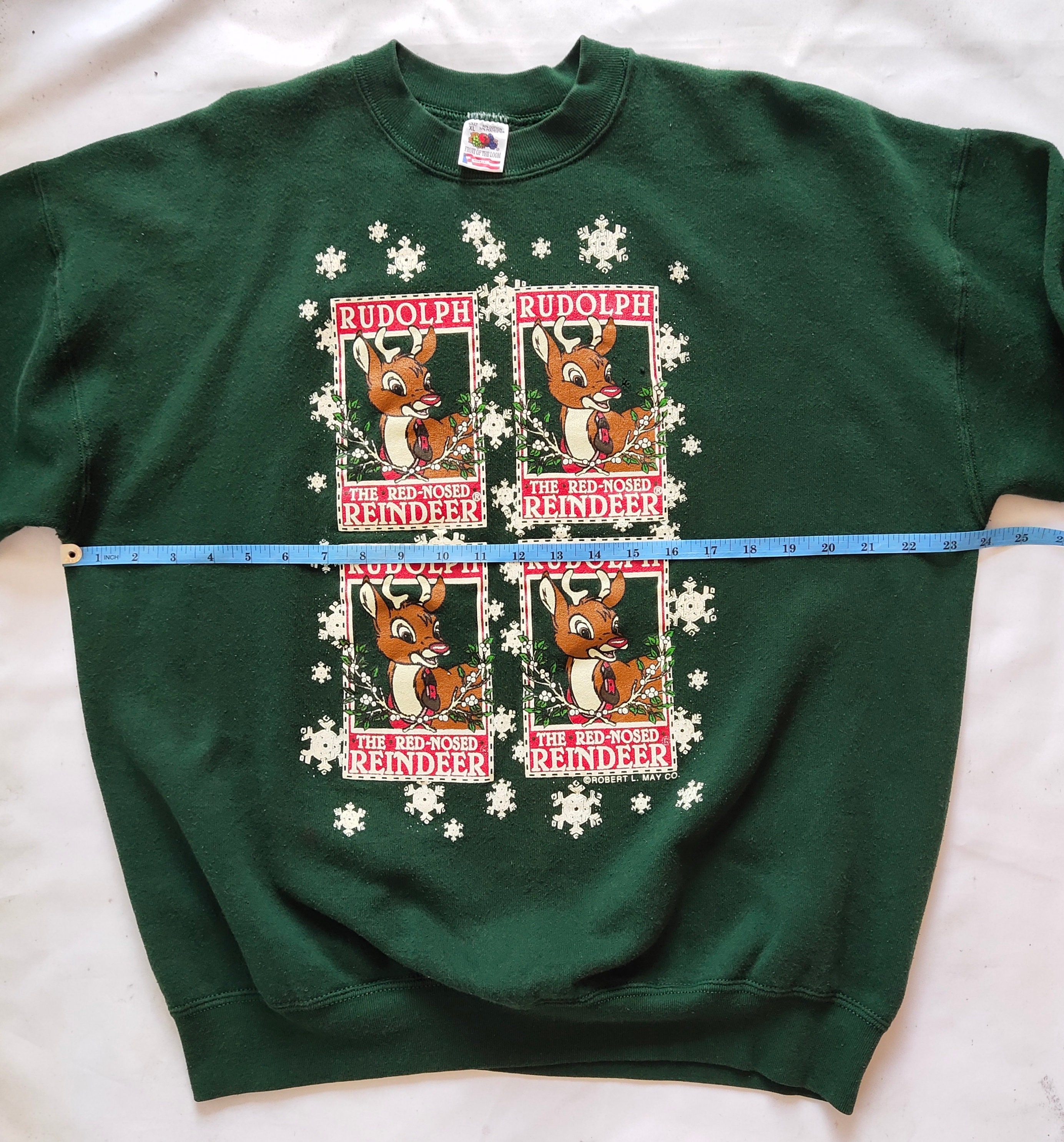 Vintage 90s Rudolph the Red Nosed Reindeer Movie Sweatshirt Rudolph ...