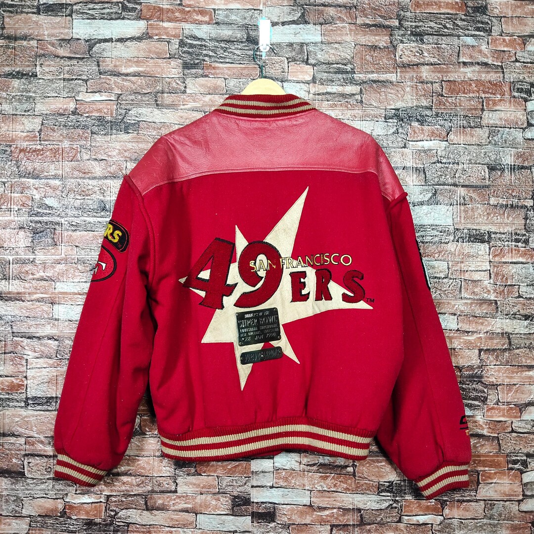 RARE Vintage 90s Distressed 49ers Super Bowl Champion by Campri ...