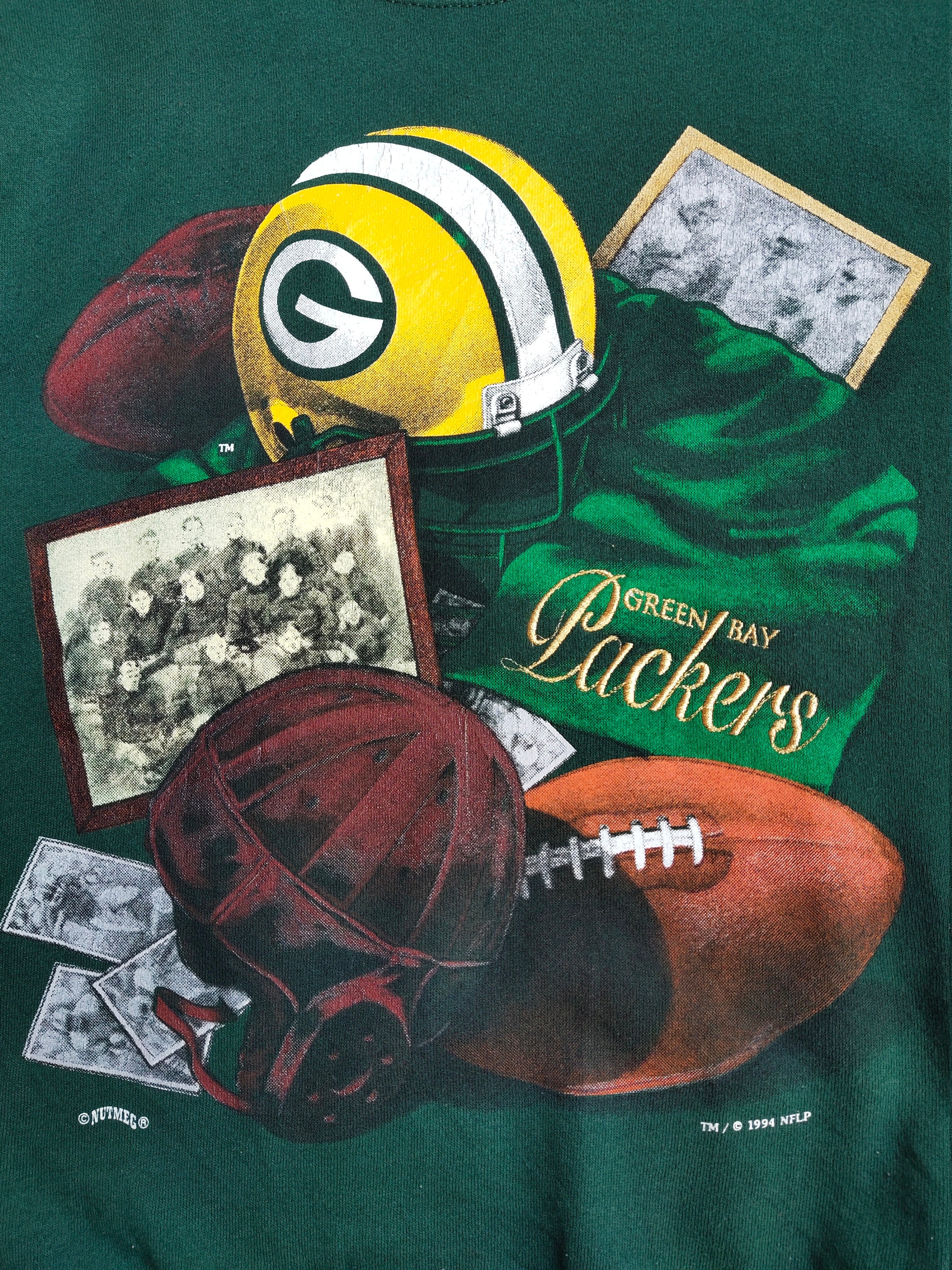 RARE Vintage 90s Green Bay Packers Football by Nutmeg Sweatshirt ...