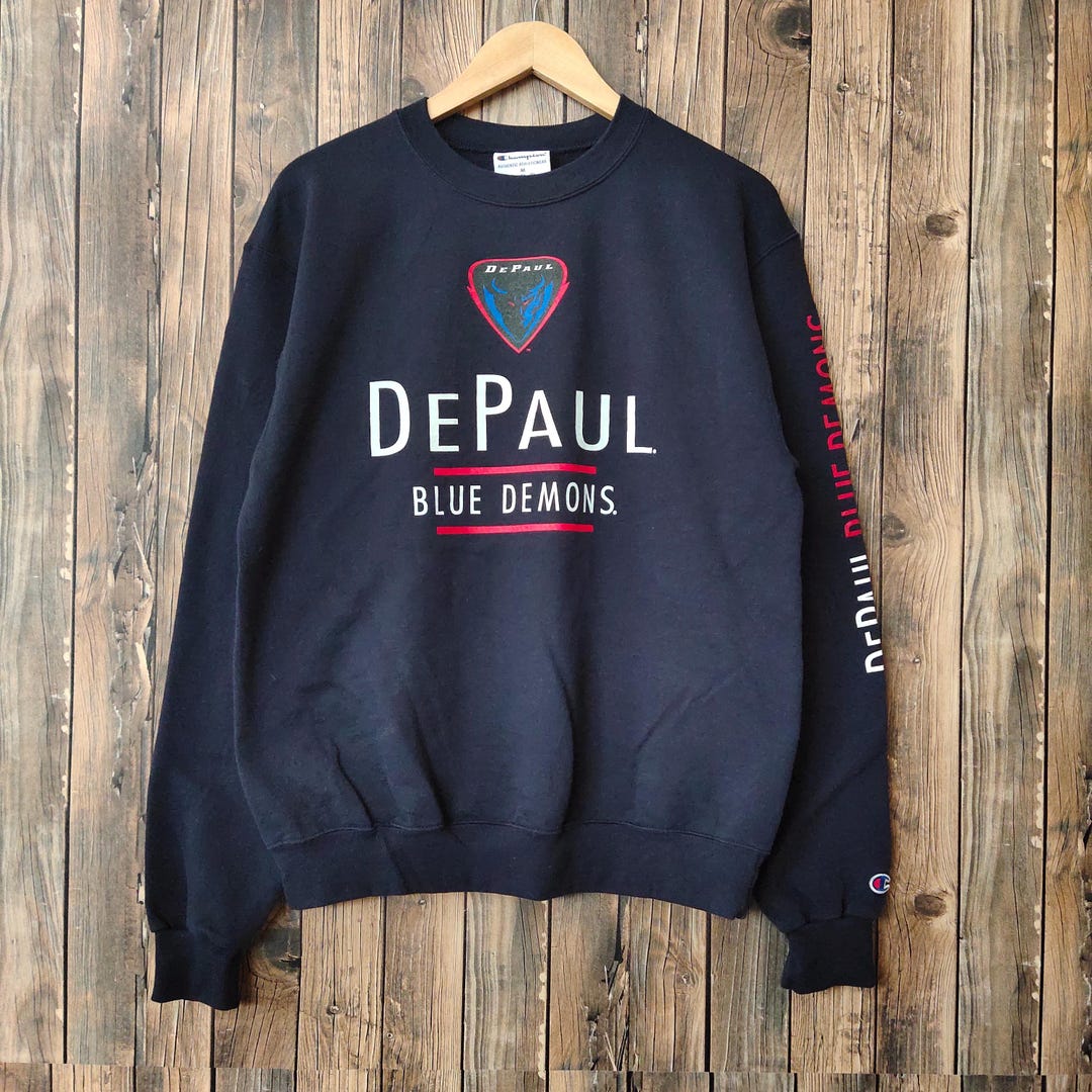 Vintage Depaul Blue Demons Football by Champion Sweatshirt Depaul ...