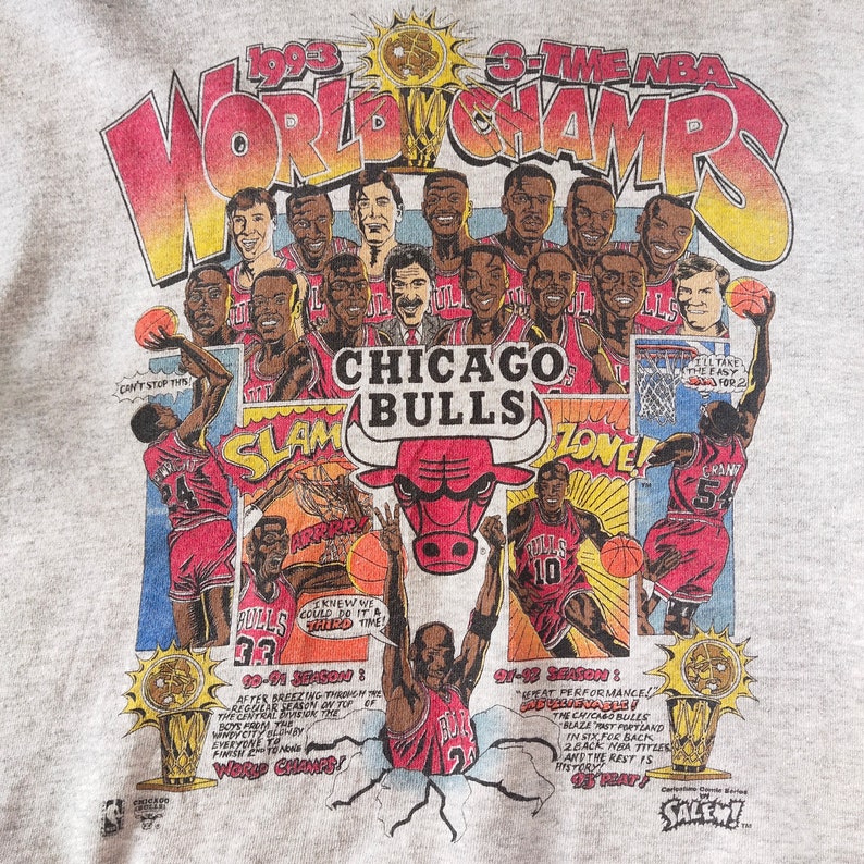 RARE Vintage 90s Chicago Bulls Basketball Comic Series by Salem ...