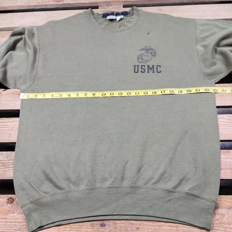 Vintage 90s Distressed United States Marine Corps USMC Sweatshirt USMC ...