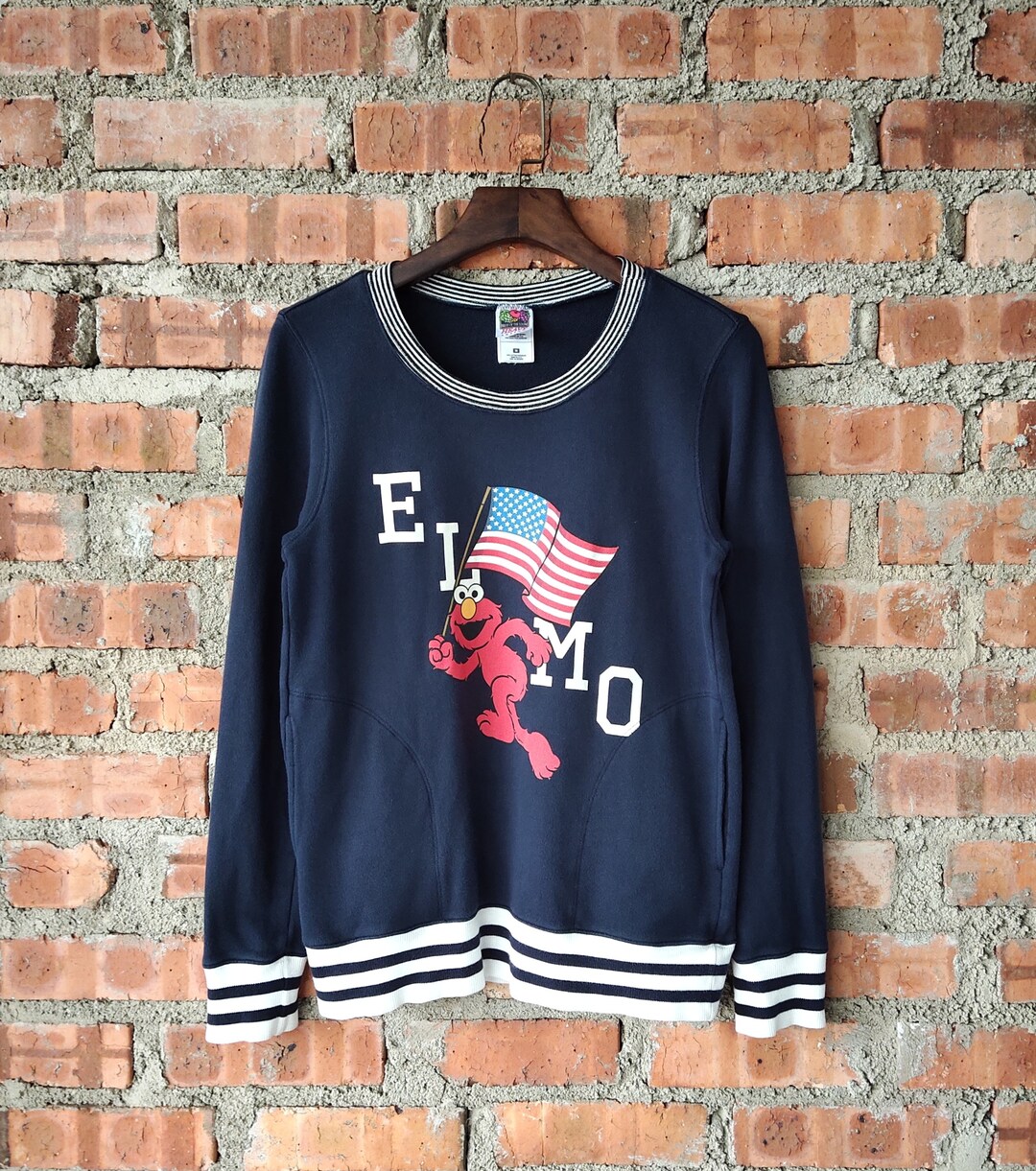 Vintage 90s Elmo Sesame Street Sweatshirt Elmo Crewneck Elmo Pullover ...