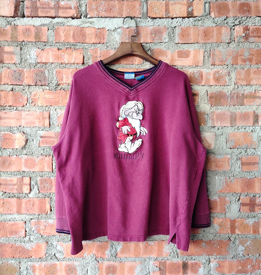 Vintage 90s Grumpy Snow White Seven Dwarfs Sweatshirt Grumpy Crewneck ...