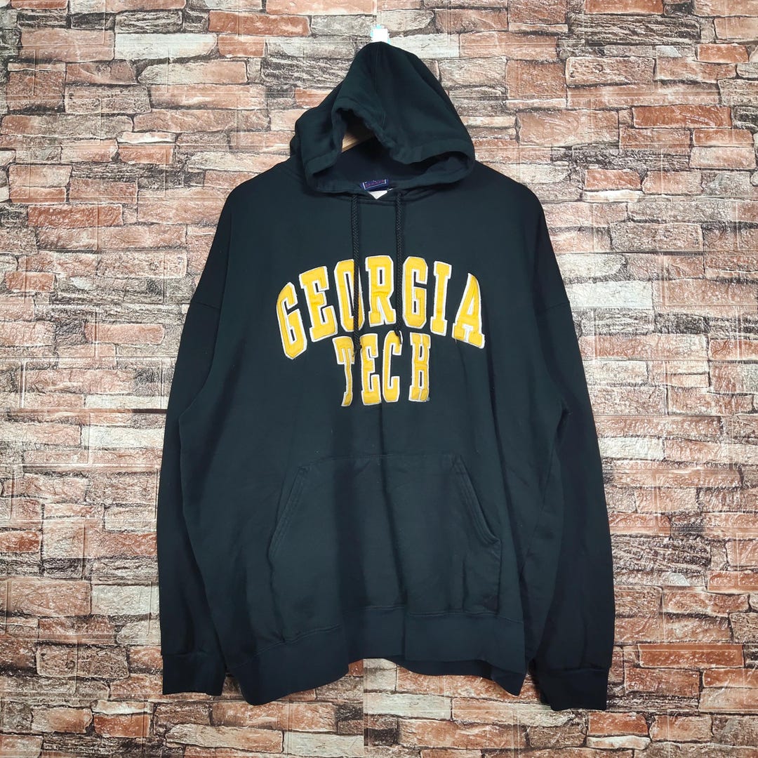 Vintage Georgia Tech Football University Hoodie Georgia Sweatshirt ...