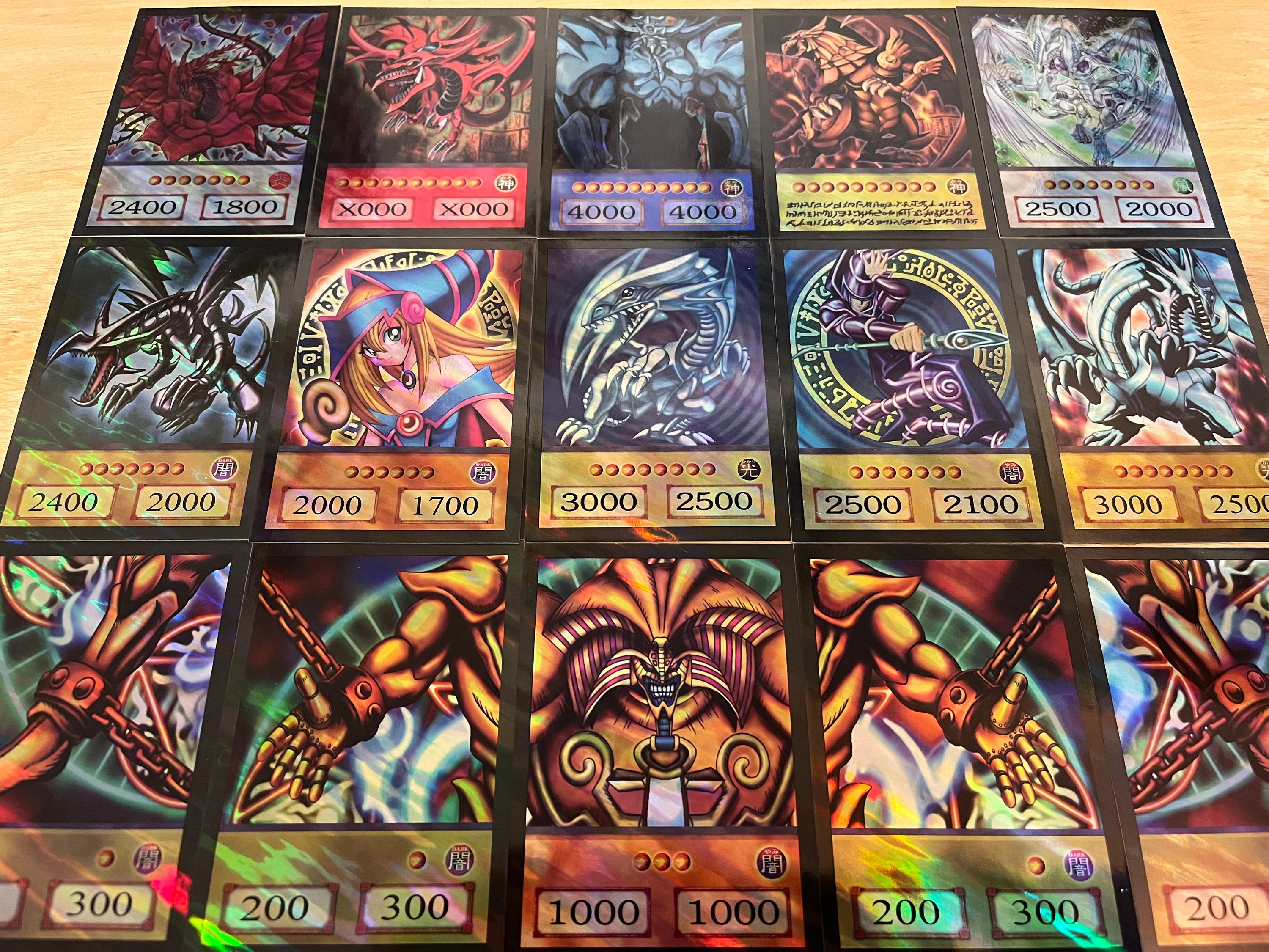 YUGIOH ORICA CARD Anime (blue Eyes, Red Eyes, Dark Magician, God Cards ...