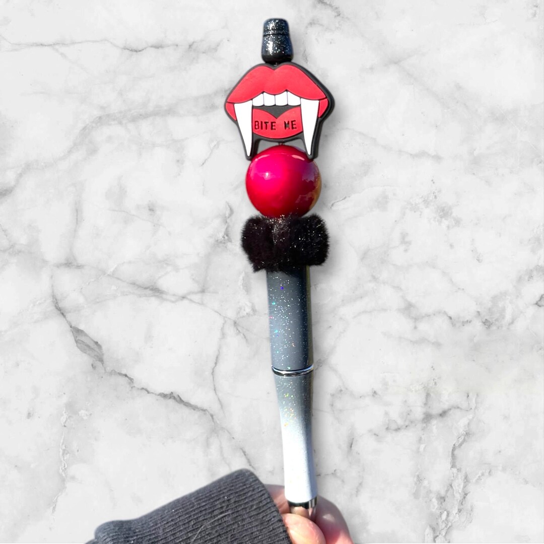 Bite Me Pen/vampire Pen/spooky Stationary/vampire Teeth Pen/halloween ...