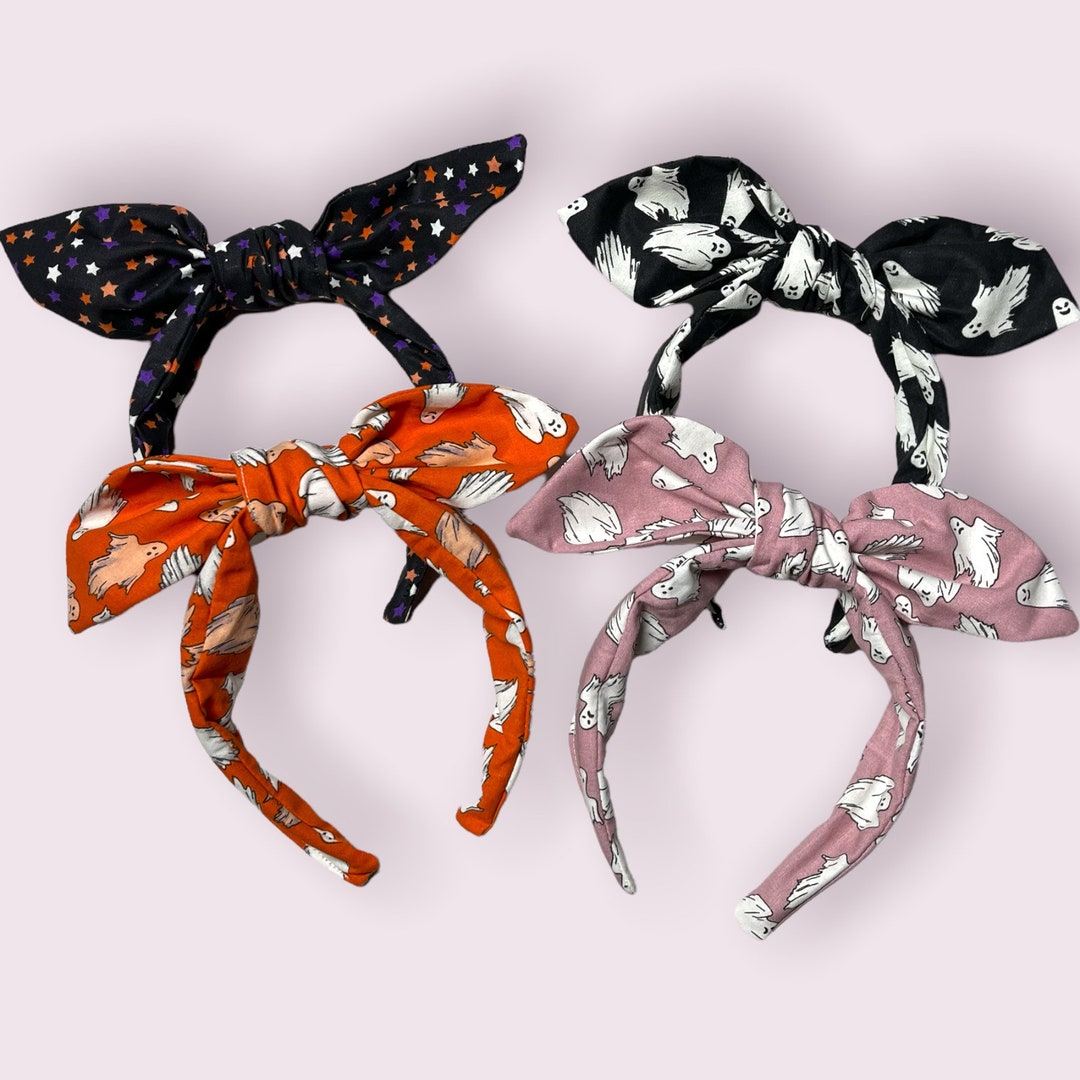 Glow in Dark Halloween Headband & Scrunchie//ghosts Headband and ...