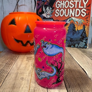 Retro Friendly Ghost Cup/retro Halloween Cup/16 Oz Glass Cup/90's ...