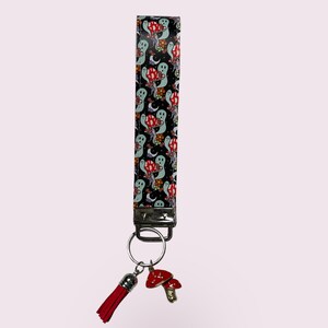 Spooky Cute Ghost Key Fob/flower Ghosts Key Fob/halloween Key Fob/ghost ...