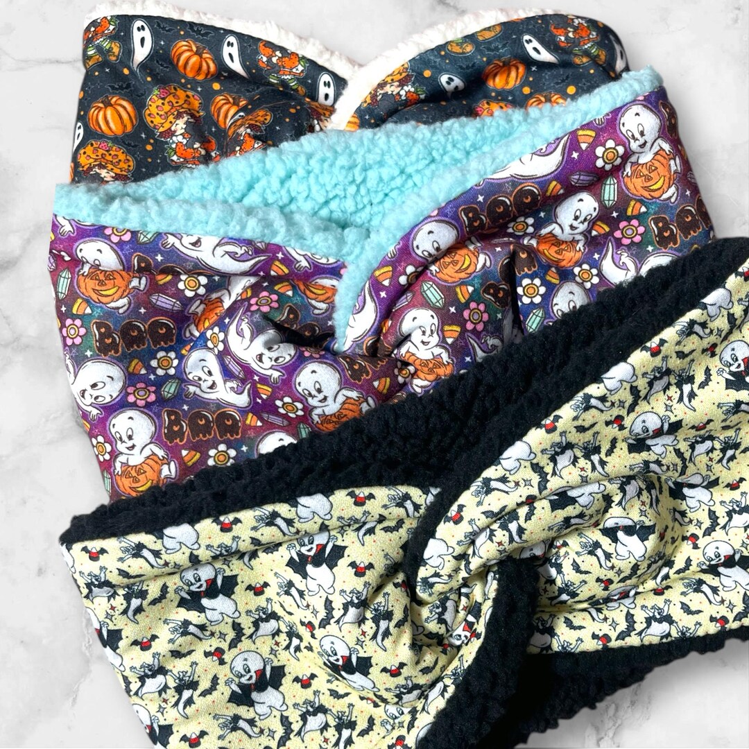 Halloween Ghost Ear Warmers/witch Sherpa Ear Warmers/spooky Ear Warmers ...