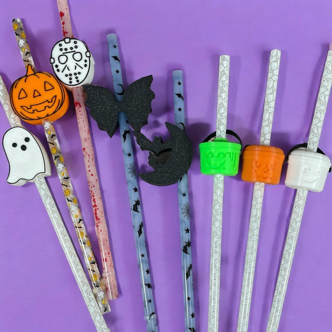 Boo Bucket Straw Topper/halloween Straw Topper/cup Accessories ...