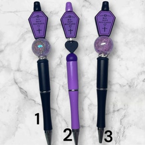 Coffin Pen/goth Girl Pen/spooky Stationary Pen/pastel Goth/spooky Cute ...