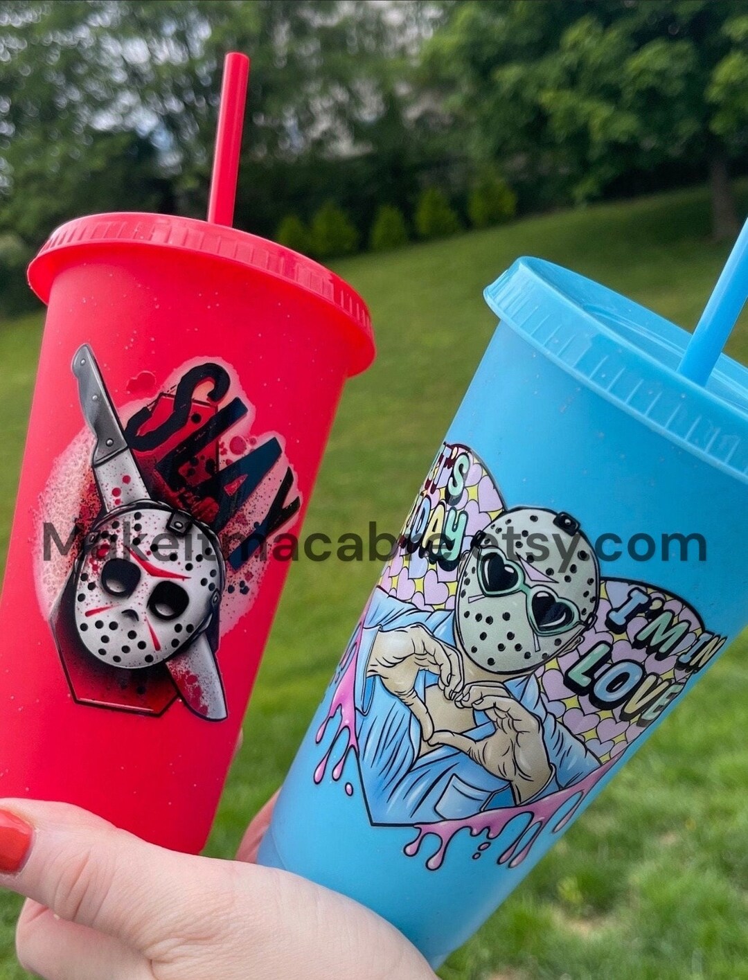 Friday Slasher Cup/24 Oz Plastic Cup/13th Slasher/halloween Lover Cup ...