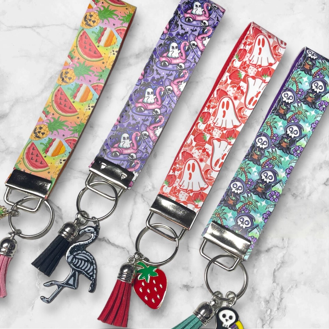 Spooky Summer Key Fob/summer Fruits Key Fob/halloween Key Fob/ghost Key ...
