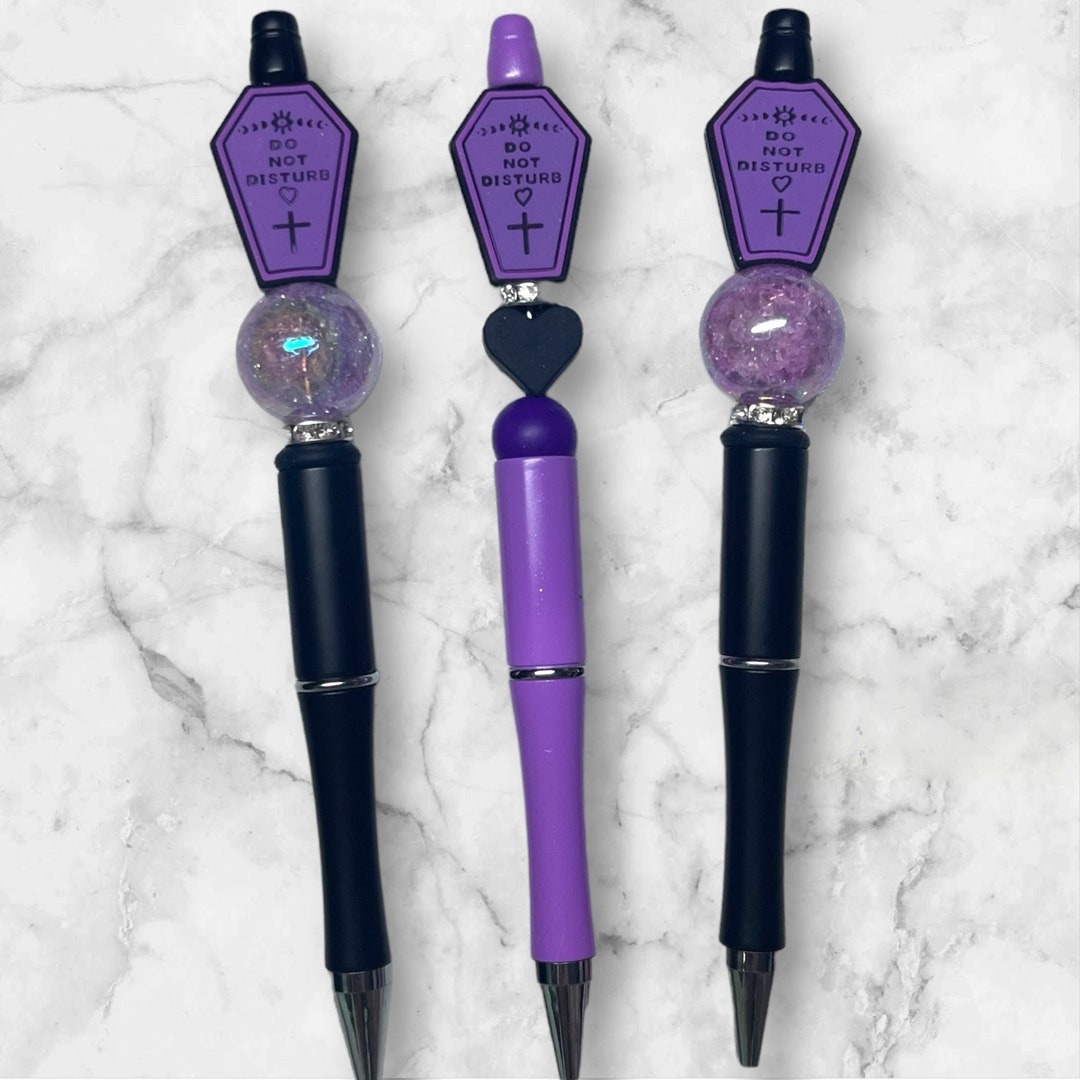 Coffin Pen/goth Girl Pen/spooky Stationary Pen/pastel Goth/spooky Cute ...