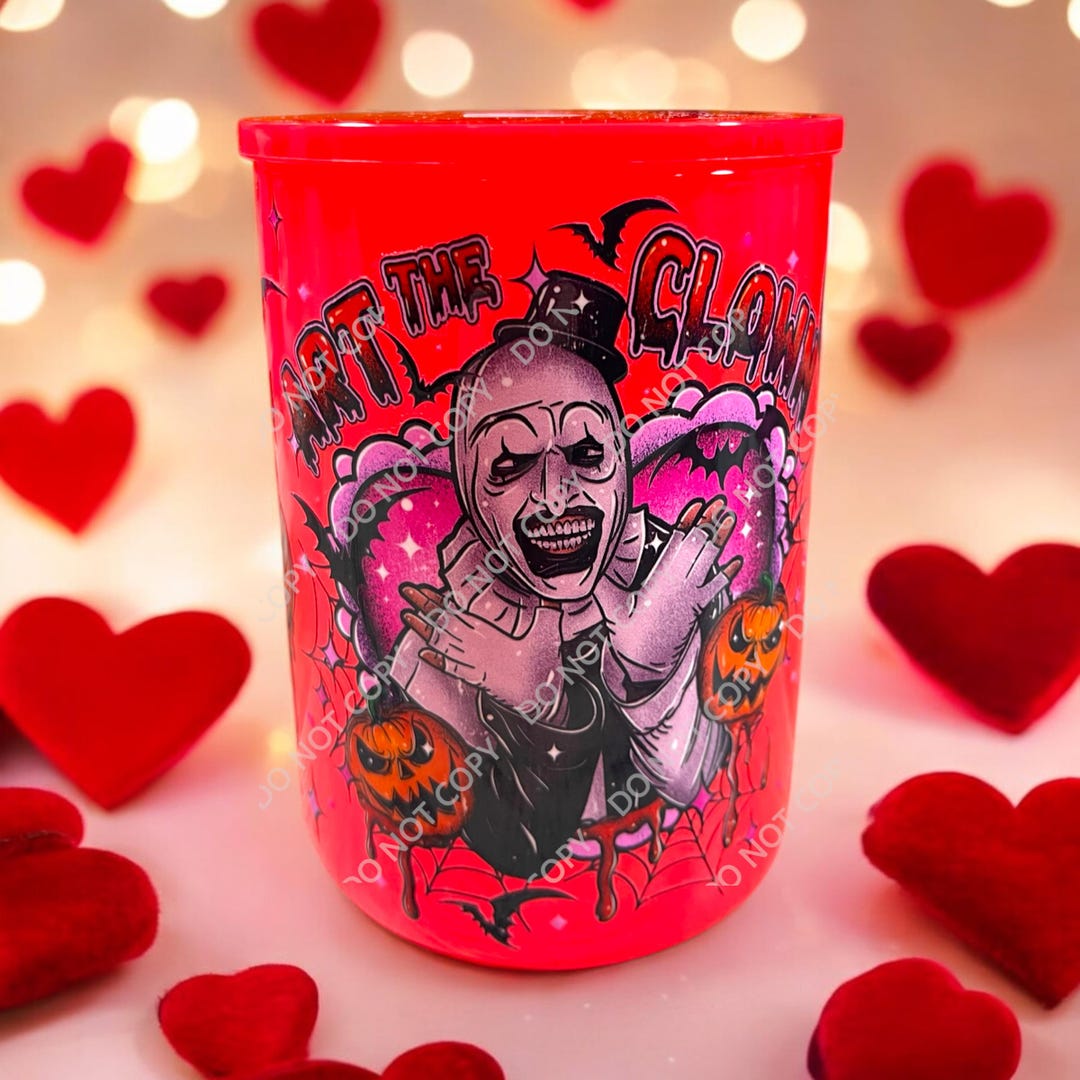 Creepy Clown Mug/valentine Clown Mug/valentines Day Mug/pastel Goth Mug ...